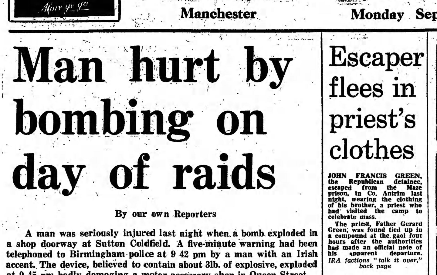 Catholic Priests and the IRA – The Irish Peace Process