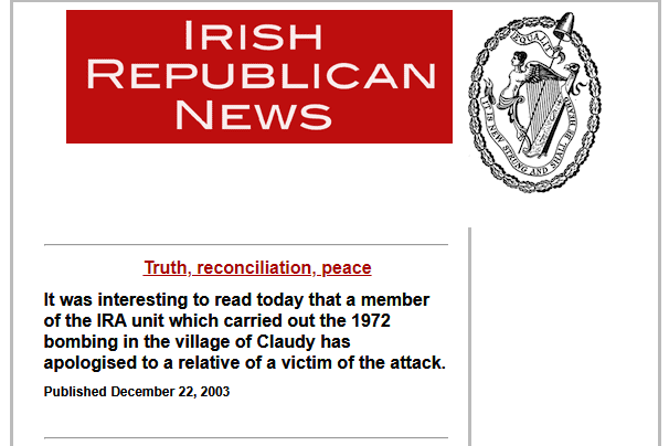 Open Letter to Malachy O’Kane re His Part in the Claudy Bombings – The ...
