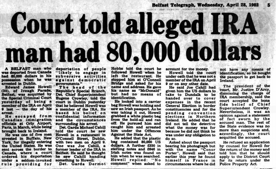 Edward ‘Ted’ Howell, IRA Terrorist [Failed] – The Irish Peace Process