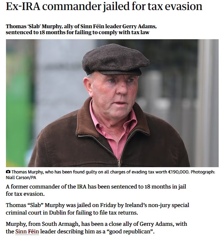 Conor Murphy, IRA bomber, Criminal Border Smuggler, Serial Liar ...