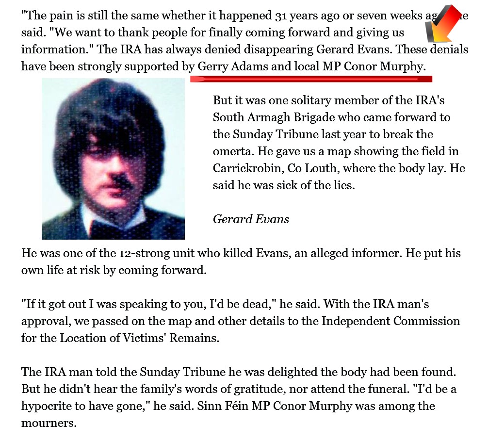 Conor Murphy, IRA bomber, Criminal Border Smuggler, Serial Liar ...